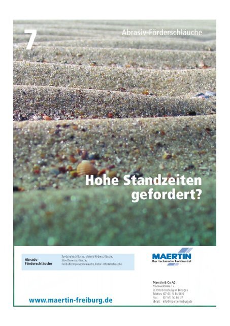 Abriebfeste Schläuche für Beton, Zement, Kies, Sand, Schlamm