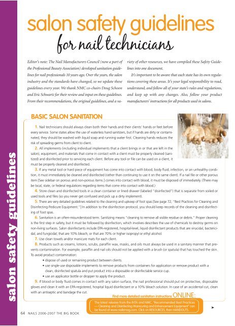 salon safety guidelines - NAILS Magazine
