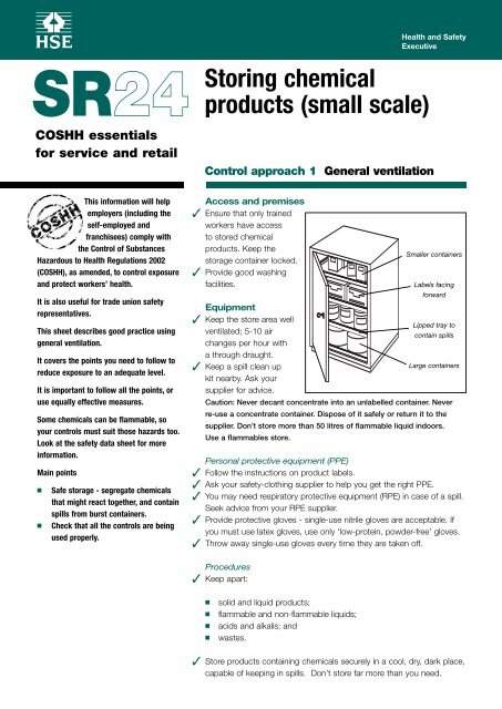 COSHH SR24 - coshh essentials