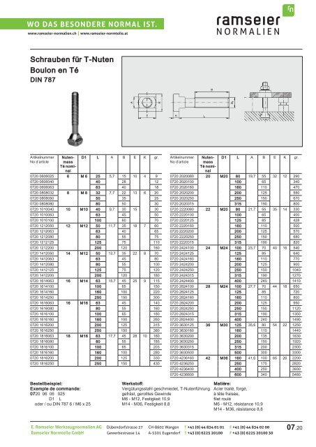 Eléments de fixation [PDF 3,44 MB] - Ramseier-Normalien