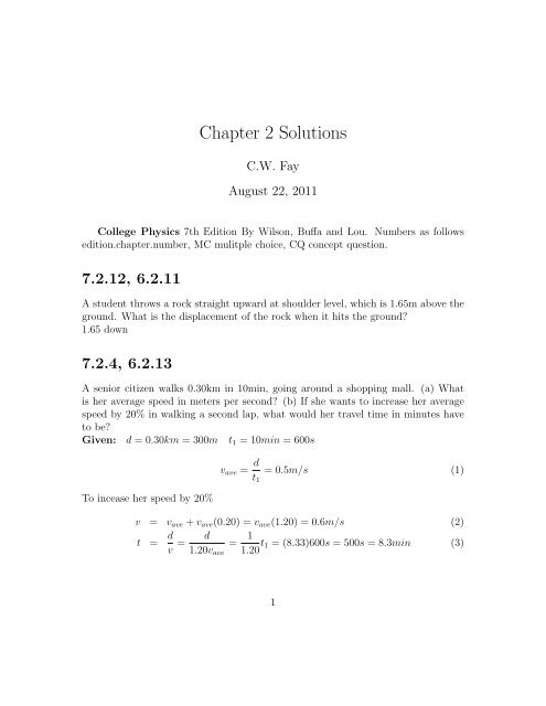 Chapter 2 Solutions