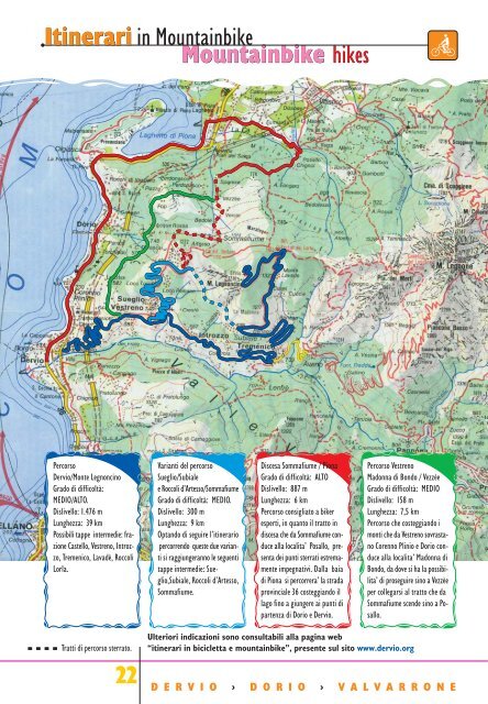 Gli itinerari - Comune di Dervio