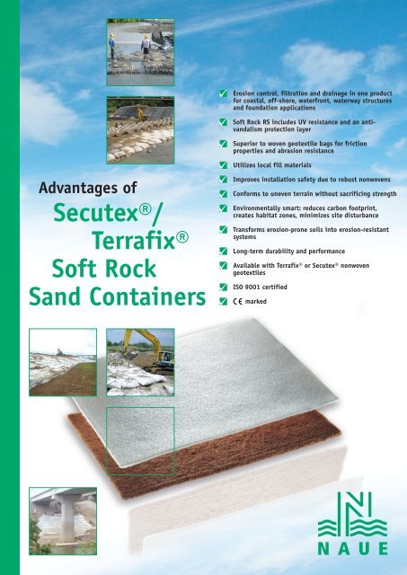 Secutex®/ Terrafix® Soft Rock Sand Containers - Global Synthetics