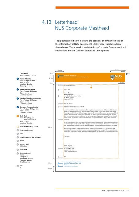 4.13 Letterhead: NUS Corporate Masthead
