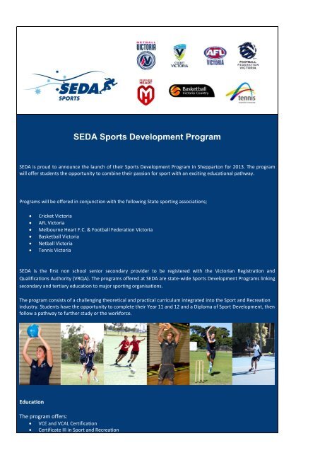 SEDA Sports Development Program - Valley Sport