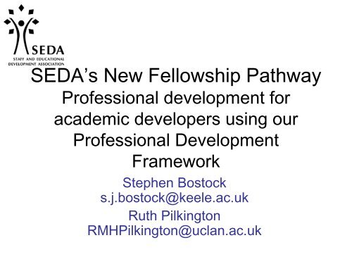 SEDA's new Fellowship Pathway - Dr Stephen Bostock