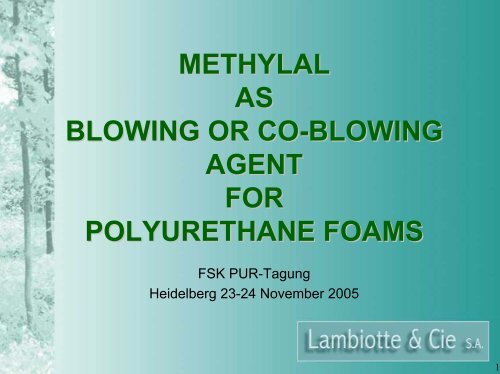 Methylal combined with normal and isopentane - FSK