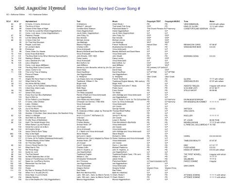 Saint Augustine Hymnal - ILP Music