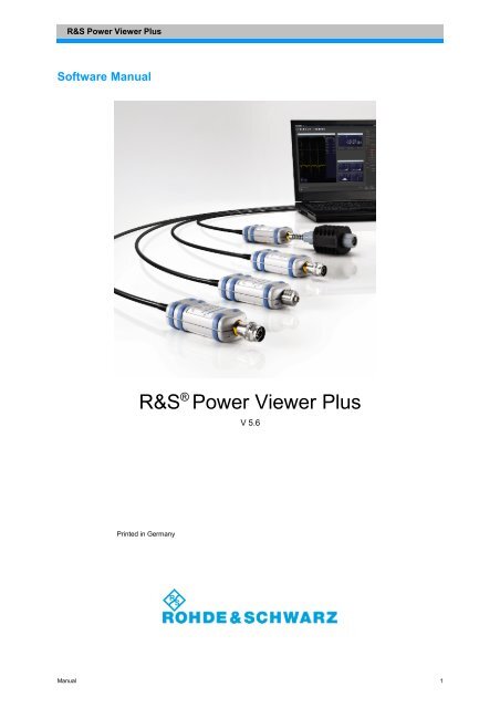 R&S ® Power Viewer Plus Software Manual - Rohde & Schwarz
