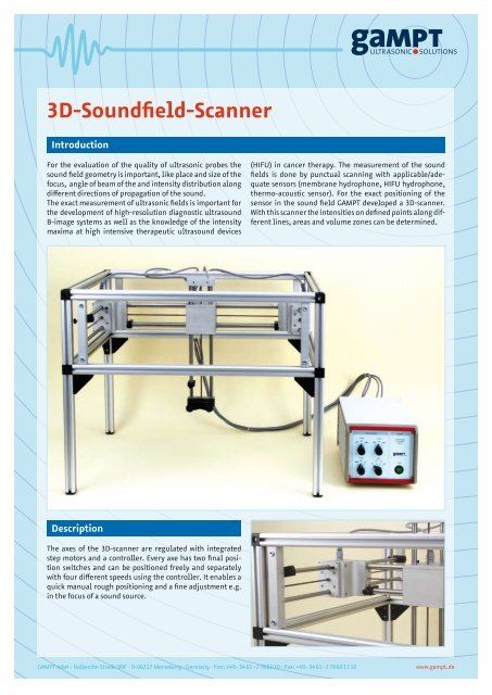 brochure 3D Sound Field Scanner - gampt
