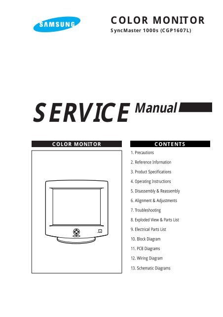 Manual - Maintenance Electronique / Monitors Service Center