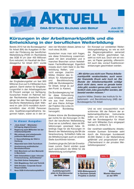 AKTUELL AKTUELL - Die DAA-Stiftung