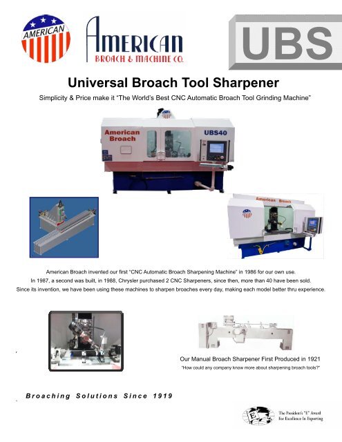 Universal Broach Tool Sharpener - Unan Teknik