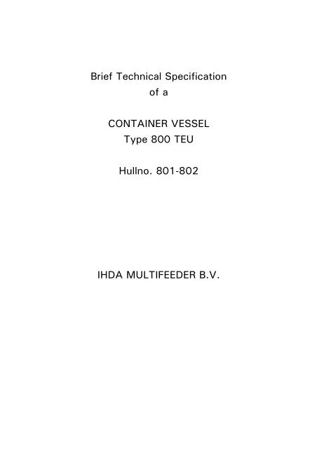 Brief_Technical specification 801_802 - Next Vessel