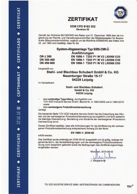 CE 0036 CPD 9183 002 - SBS | Stahl- und Blechbau Schubert ...