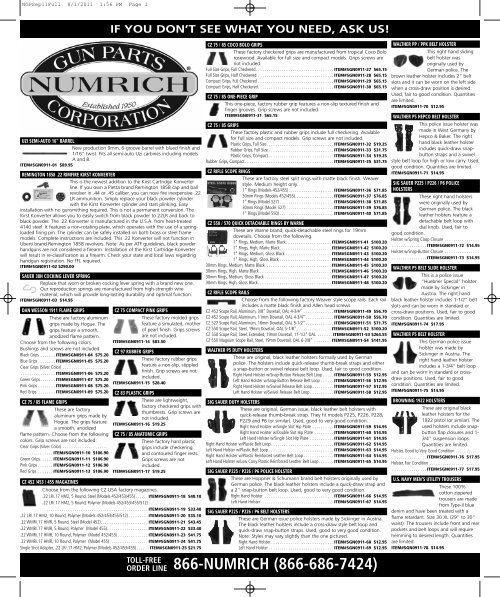866-NUMRICH (866-686-7424) - Numrich Gun Parts