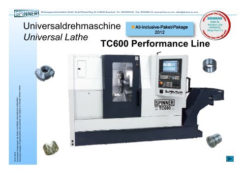 download tc600 allinclusive - Spinner All-Inclusive Baureihe