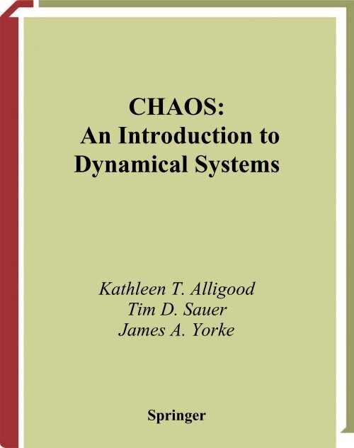 Chaos An Introduction To Dynamical Systems 