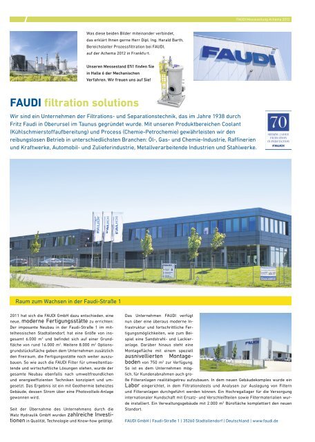 FAUDI filtration solutions