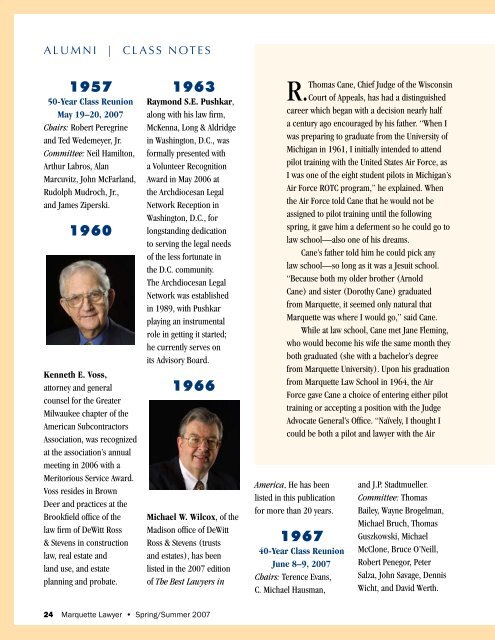 ALUMNI | CLASS NOTES - Marquette University Law School