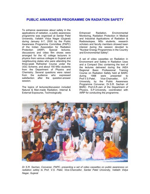 public awareness programme on radiation safety - BARC