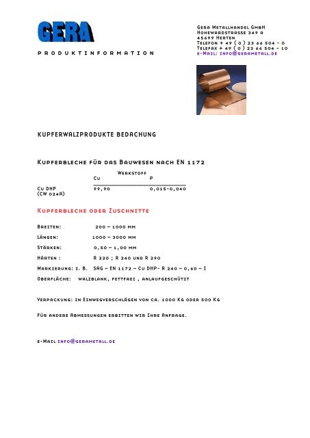 p r o d u k t i n f o r m