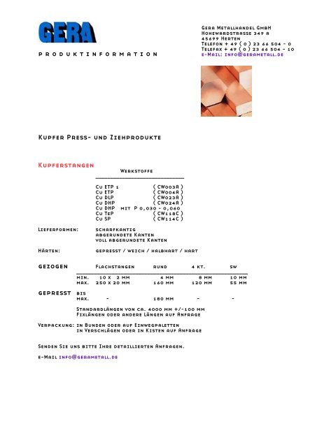 p r o d u k t i n f o r m