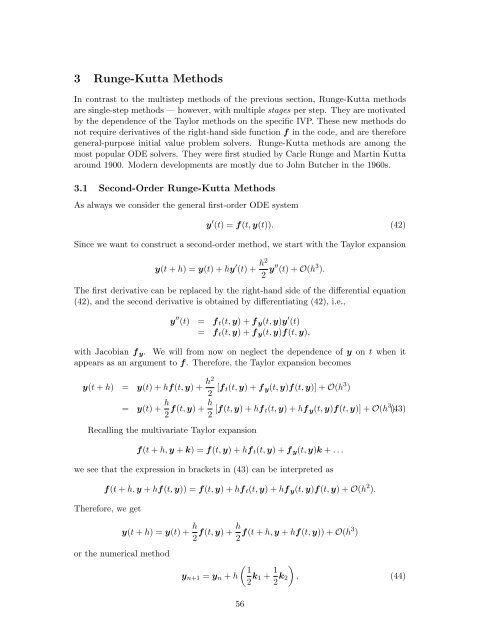 3 Runge Kutta Methods