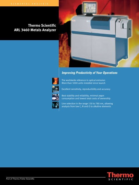 Thermo Scientific ARL 3460 Metals Analyzer - Fisher Scientific ...