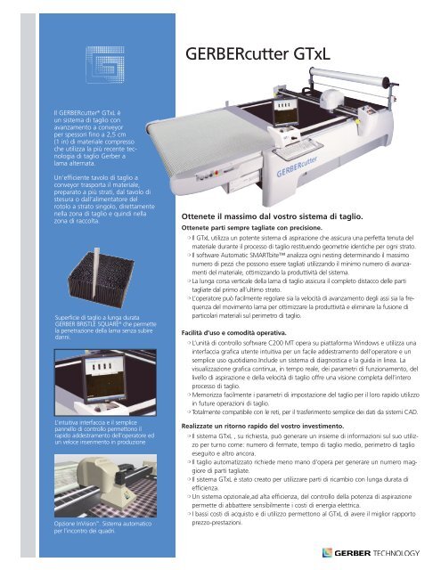 GERBERcutter GTxL - Gerber Technology
