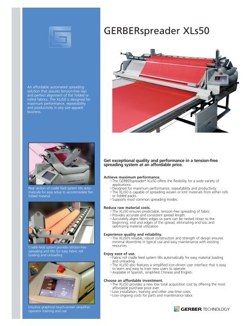 GERBERspreader XLs50 - Intamarket