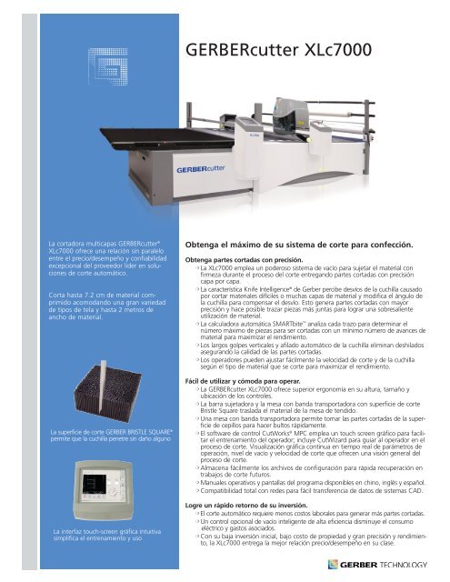 GERBERcutter XLc7000 - Gerber Technology