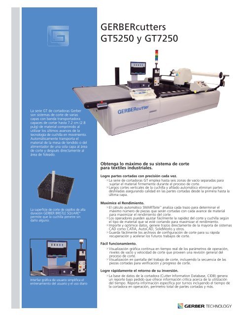 GERBERcutters GT5250 y GT7250 - Gerber Technology