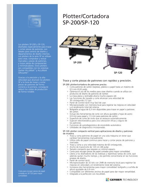 Plotter/Cortadora SP-200/SP-120 - Gerber Technology