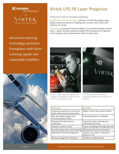 Virtek LPS-7R Laser Projector - Gerber Technology