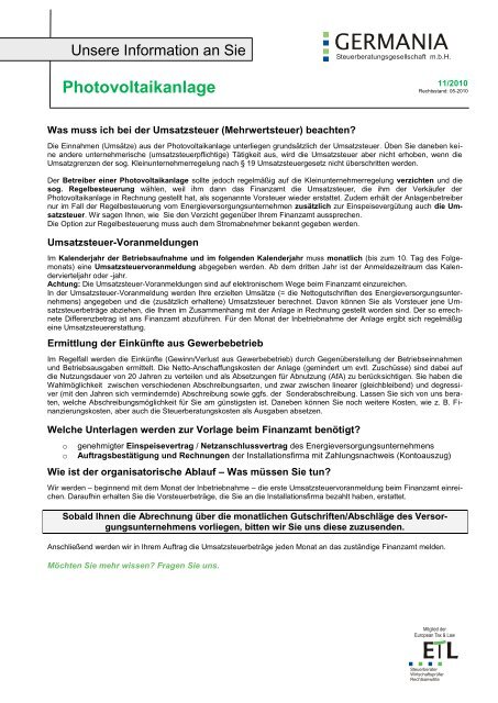 Testvorlage: Brief an Mitglied - Germania ...