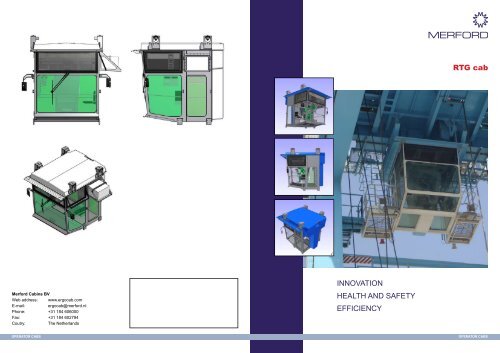 InnovatIon HealtH and safety effIcIency RTG cab - Merford Cabins