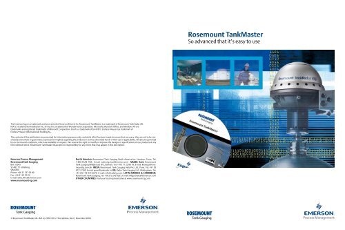 Rosemount TankMaster - Rosemount Tank Radar
