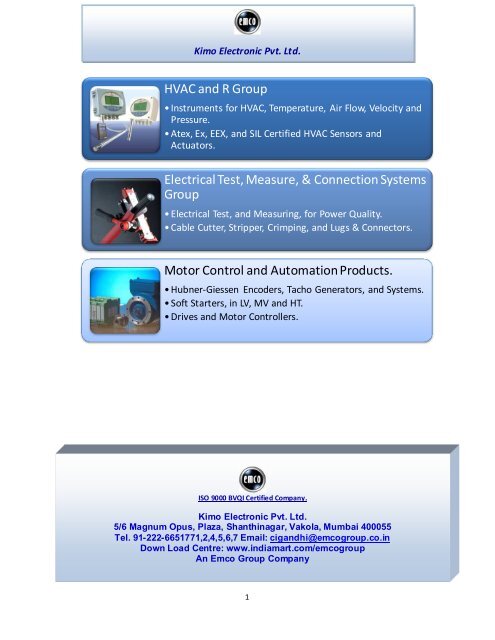 Kimo Electronics Pvt-Ltd Company Profile-Rev 5 Dated 14-6-2012