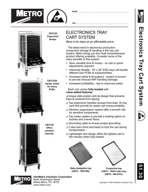 Electronics Tray Cart System - Metro