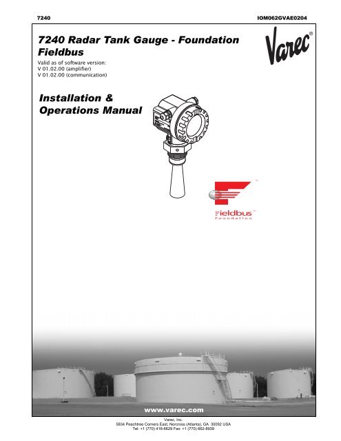 7240 RTG Installation & Operations Manual ... - Varec, Inc.