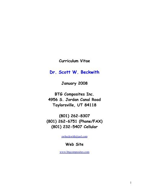 Dr. Scott W. Beckwith