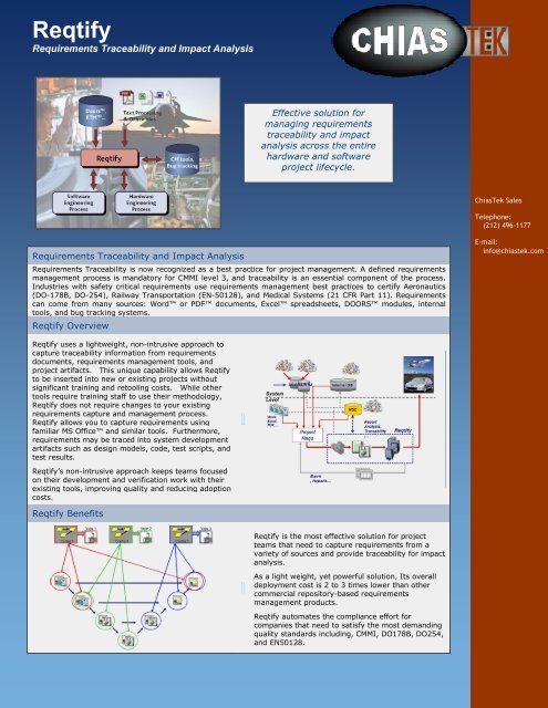 download reqtify brochure - ChiasTek
