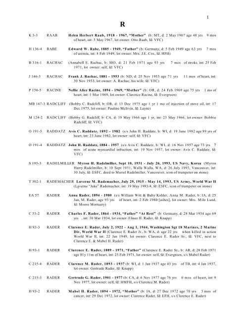 K 3-3 RAAB Helen Herbert Raab, 1918 - RootsWeb