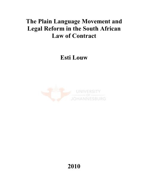 ESTI LOUW - UJDigispace - University of Johannesburg