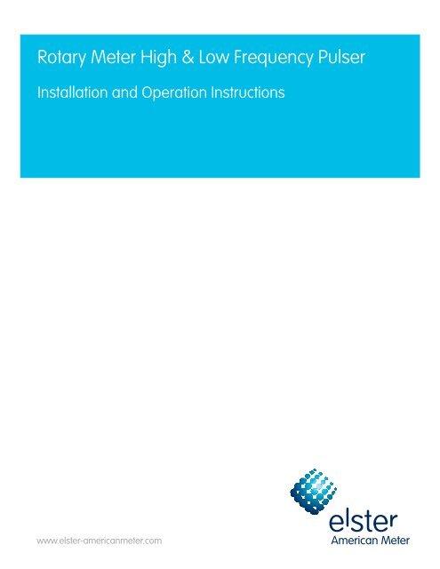 Rotary Meter High & Low Frequency Pulser - Elster American Meter