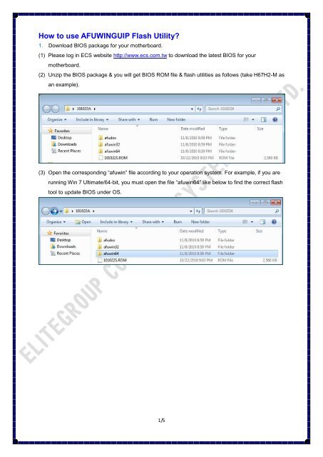 How to use AFUWINGUIP Flash Utility? - ECS