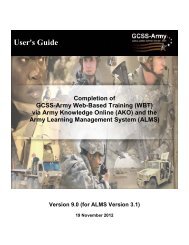 Materiel Fielding Plan (MFP) - GCSS-Army - U.S. Army