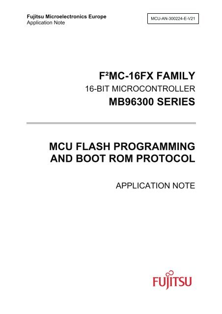 MCU-AN-300224-E-V21 - Microcontrollers - Fujitsu