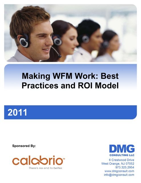 Making WFM Work: Best Practices and ROI Model - Calabrio